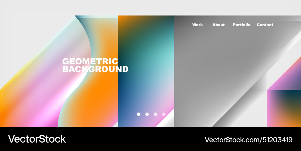 Geometric background with colorful gradient Vector Image