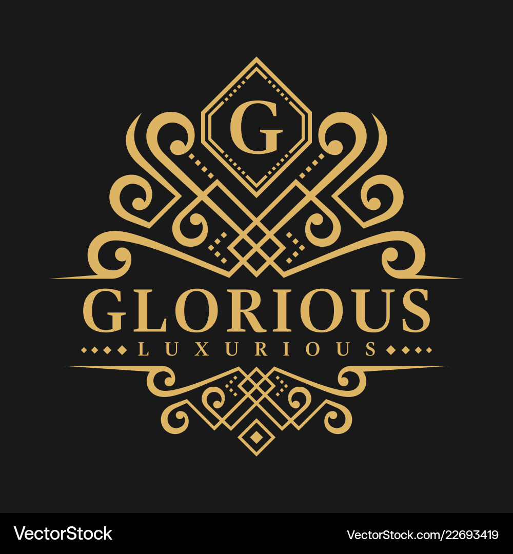Letter g logo - classic luxurious style Royalty Free Vector