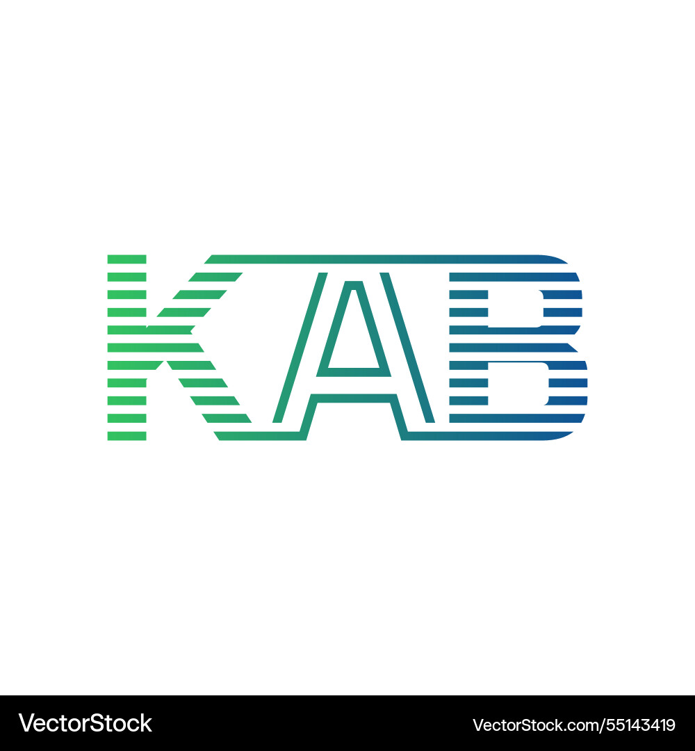 Modern kab logo design letter minimalist Vector Image