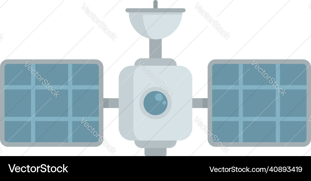 Tower satellite icon flat isolated Royalty Free Vector Image