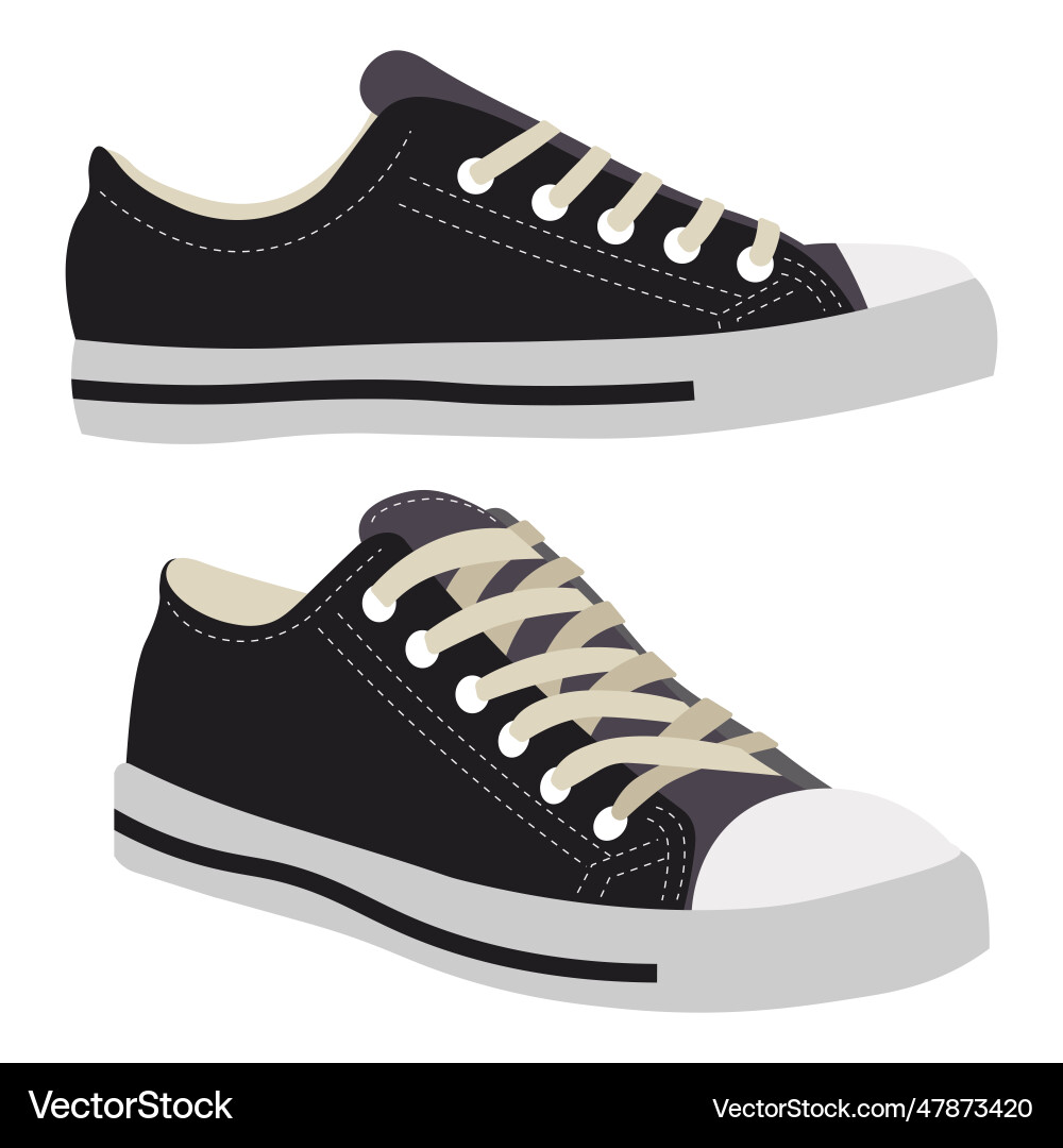 Classic Converse Sneakers Royalty Free Vector Image
