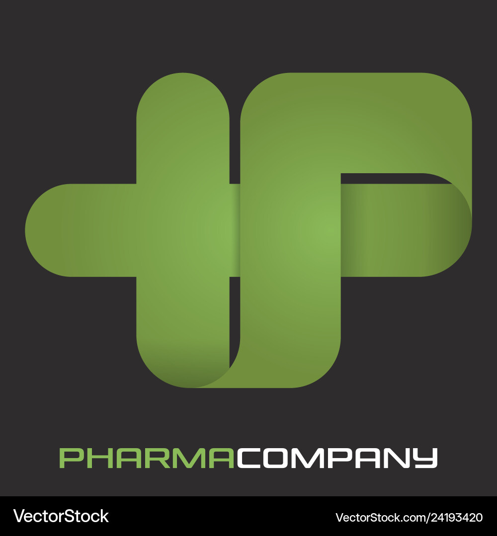 Cross letter p logo Royalty Free Vector Image - VectorStock