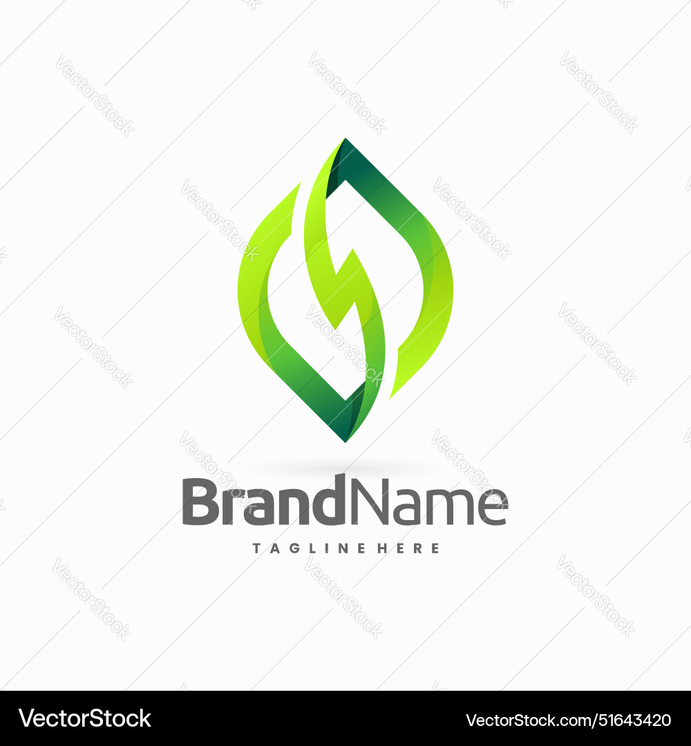 Energy logo with thunder light shapes Royalty Free Vector