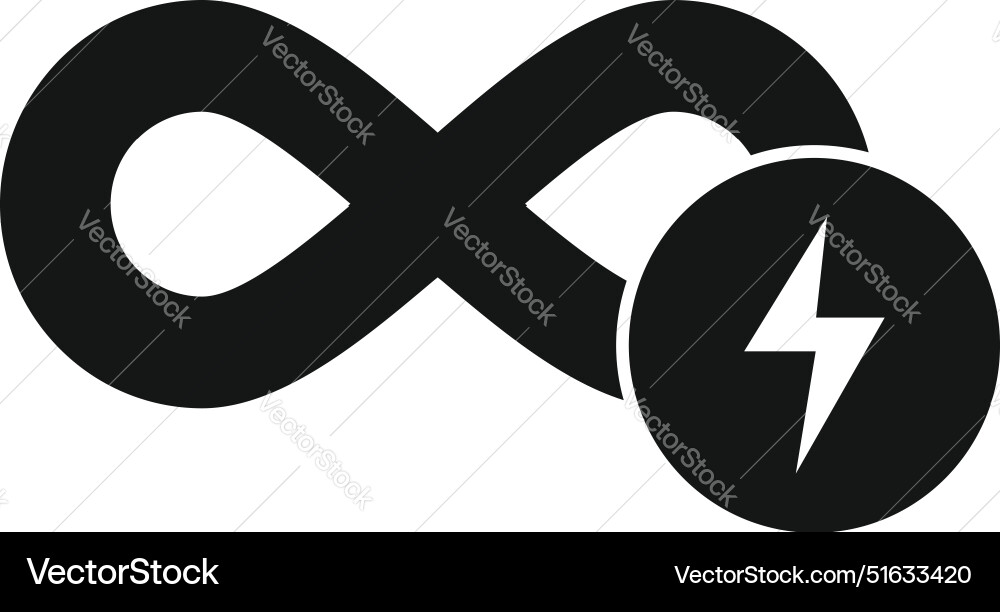 Infinity power symbol showing limitless energy Vector Image