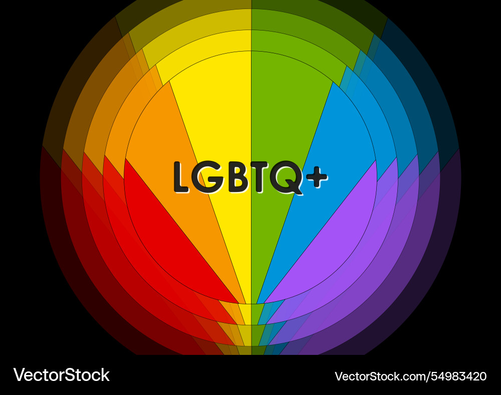 Lgbtq pride month abstract rainbow circle Vector Image