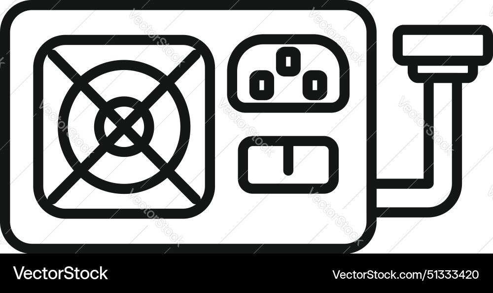 Of desktop power supply unit Royalty Free Vector Image