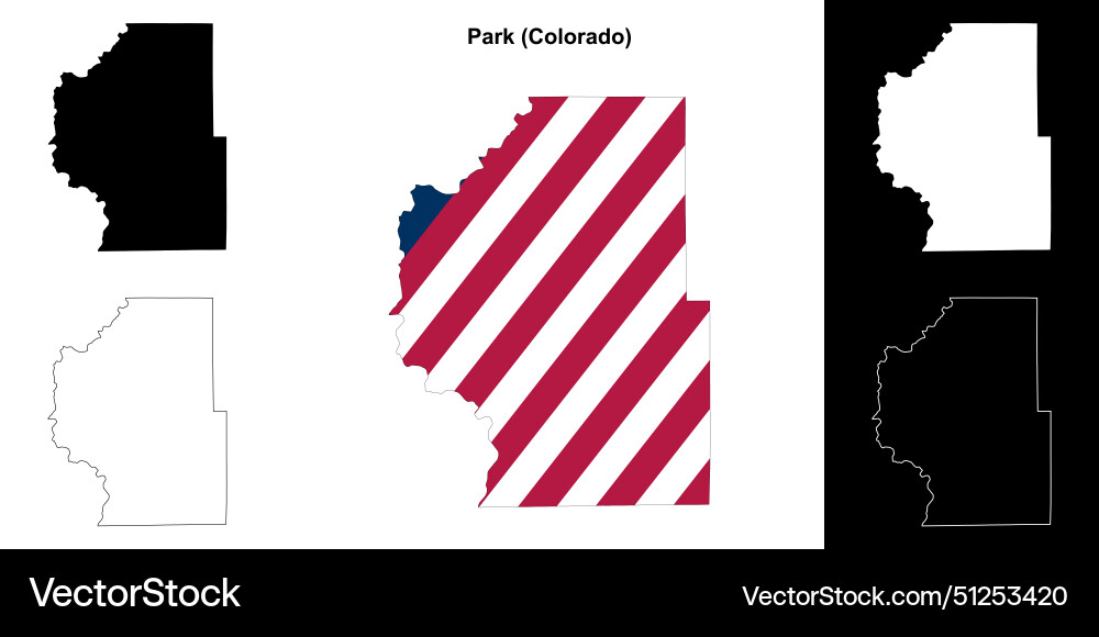 Park outline map Royalty Free Vector Image - VectorStock