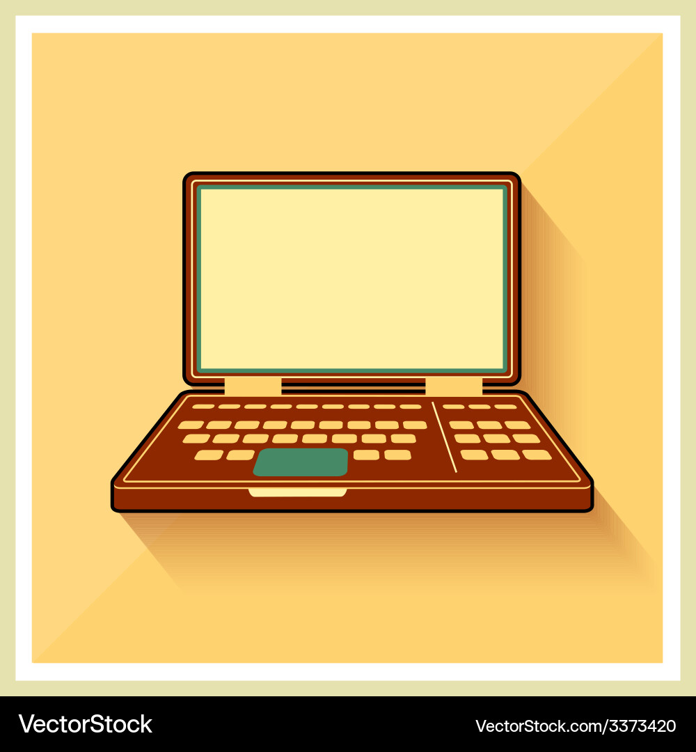Retro Laptop Icon Royalty Free Vector Image - VectorStock