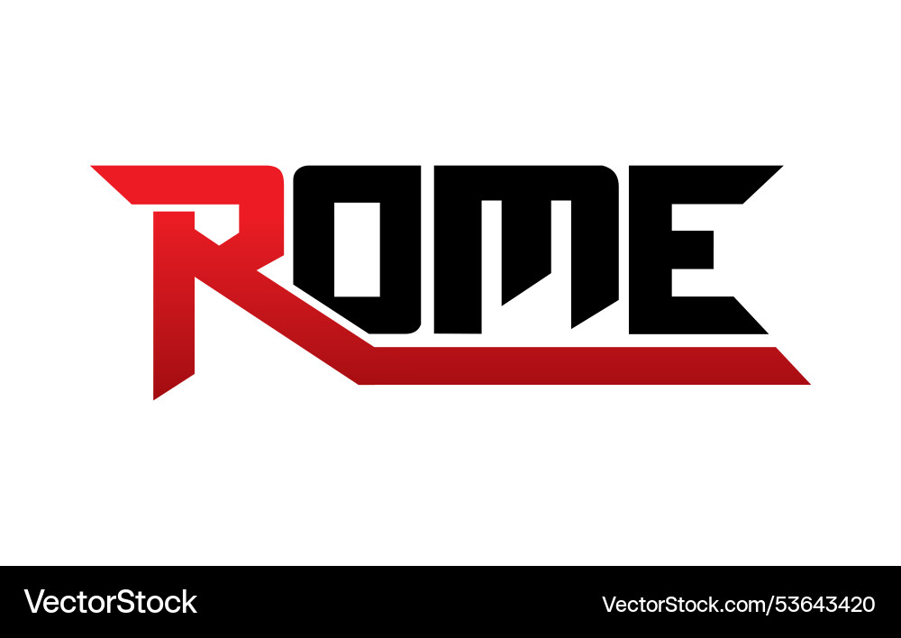 Rome typography design Royalty Free Vector Image