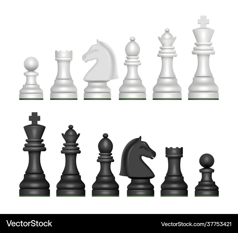 Chess Game Figures Strategy Royalty Free Vector Image