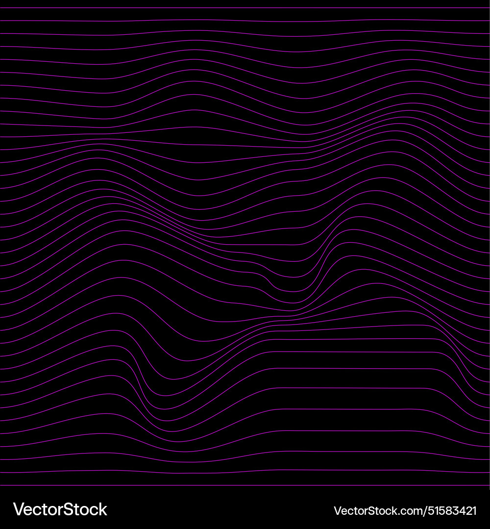 Distorted vertical grid pattern flower text Vector Image