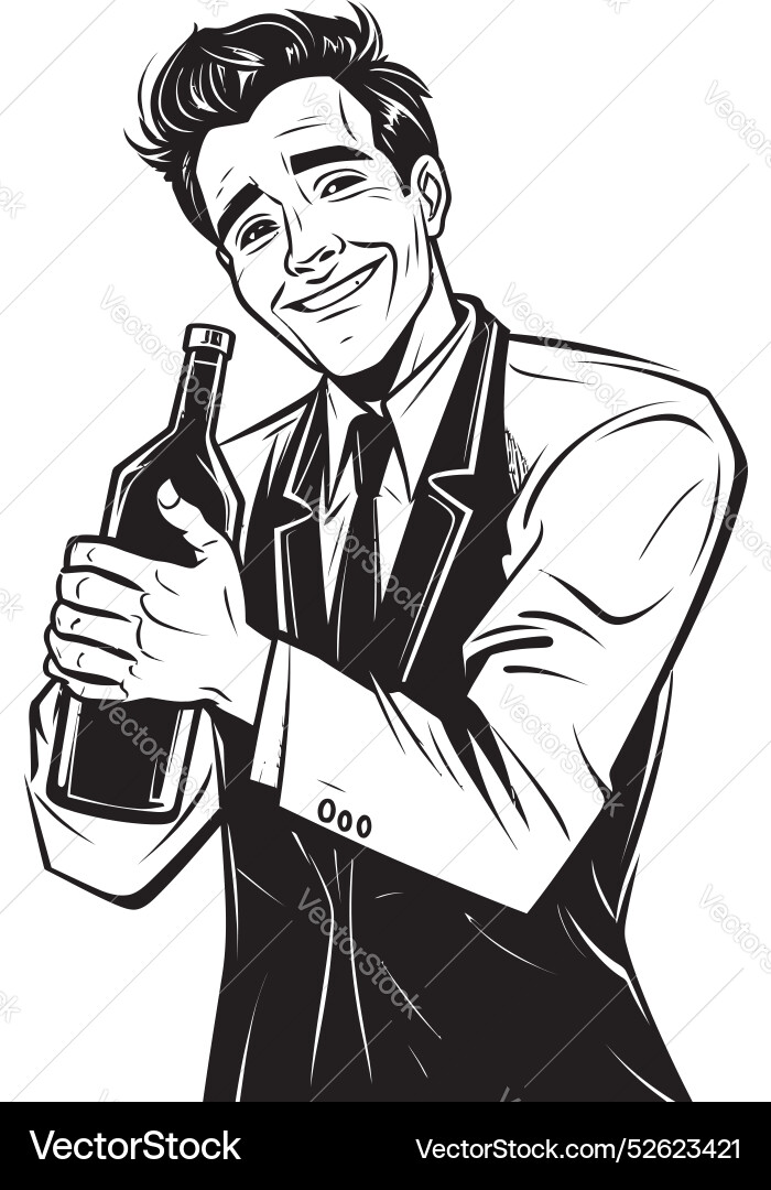 Drunken devotion logo the unwavering devotion of Vector Image