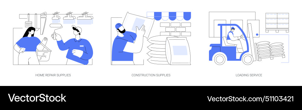 Hardware supermarket isolated cartoon Royalty Free Vector