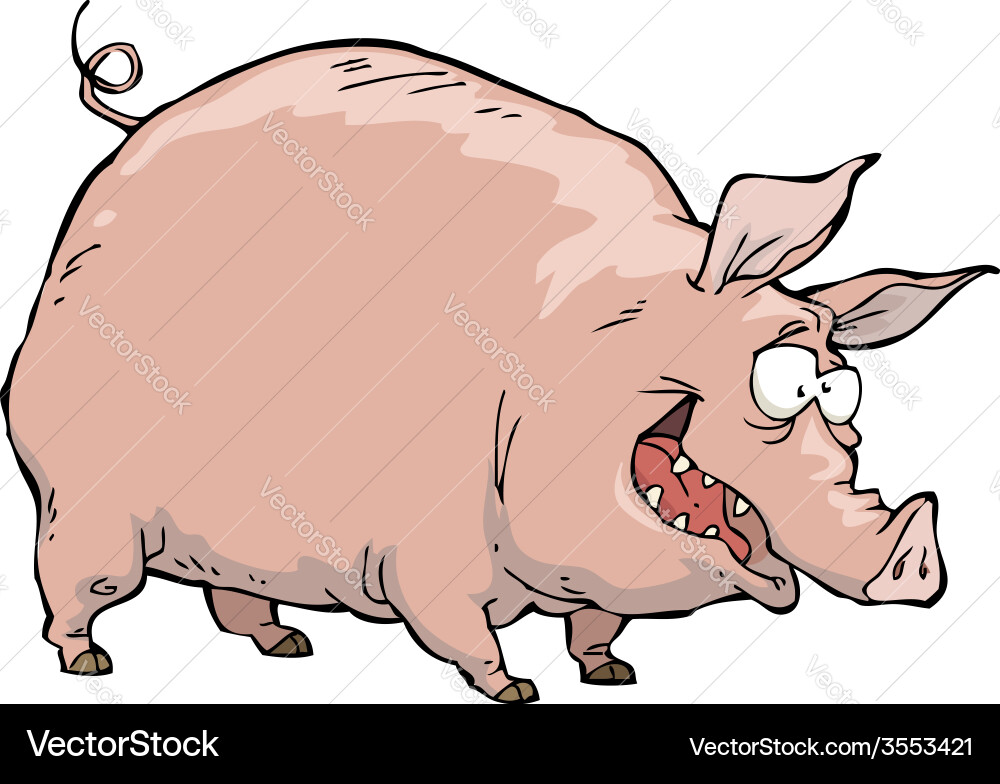 Merry pig Royalty Free Vector Image - VectorStock