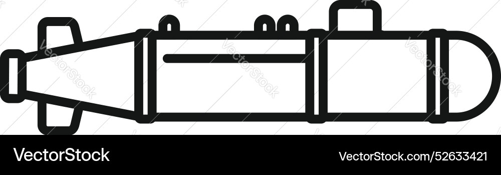 Nuclear missile exploding flying in air striking Vector Image