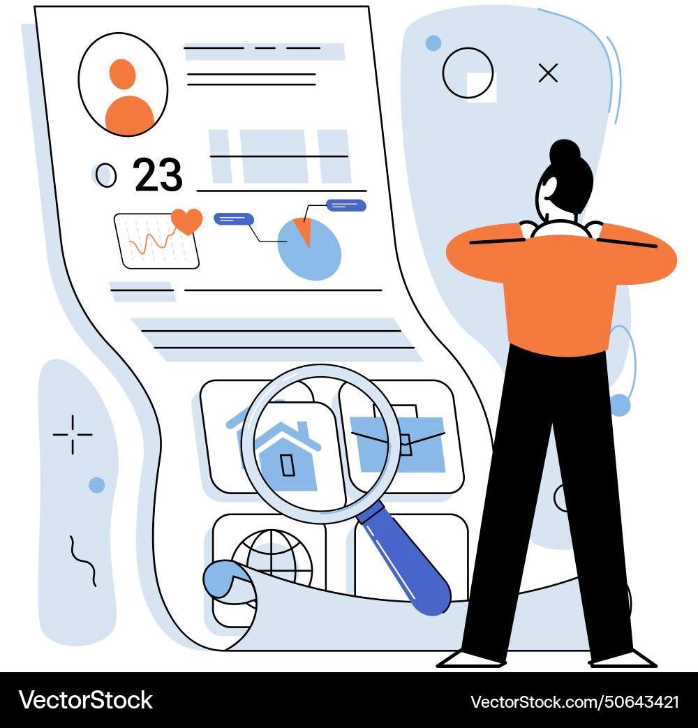 Personal profile viewing someones offers Vector Image