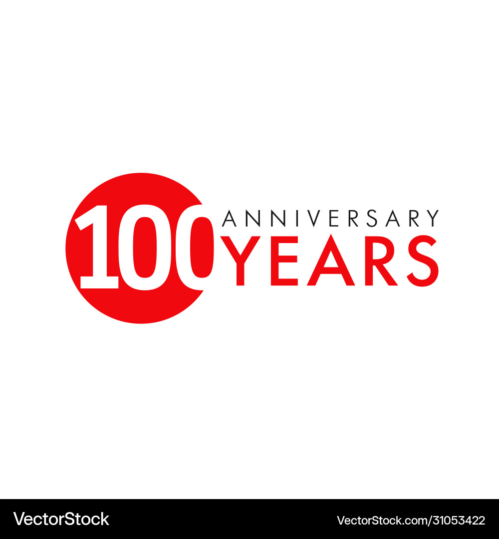 100 years logo concept Royalty Free Vector Image