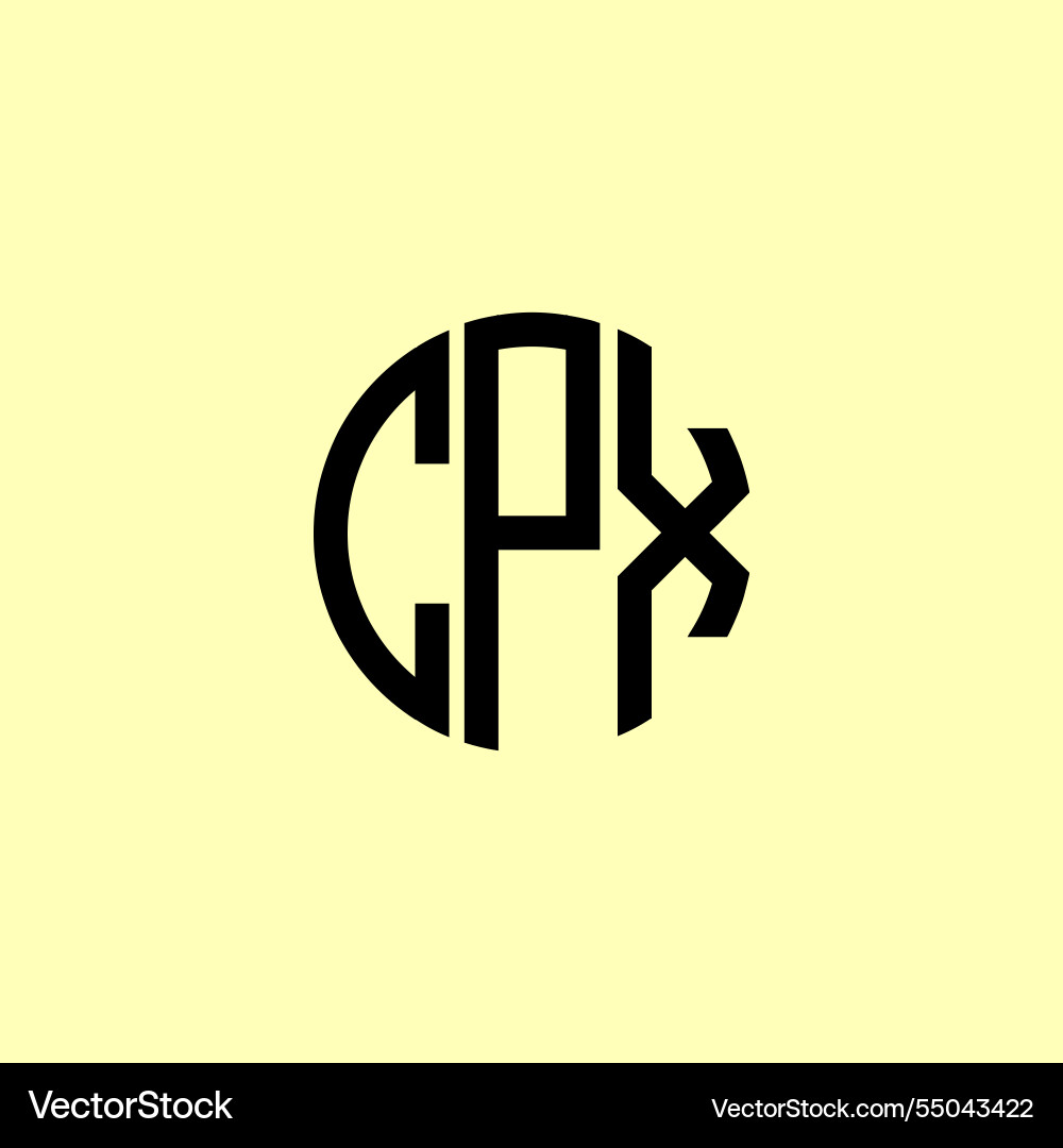 Creative rounded initial letters cpa logo Vector Image