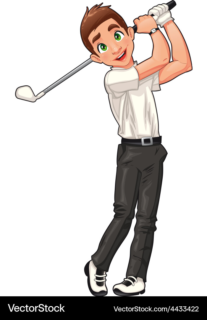 Golf player Royalty Free Vector Image - VectorStock