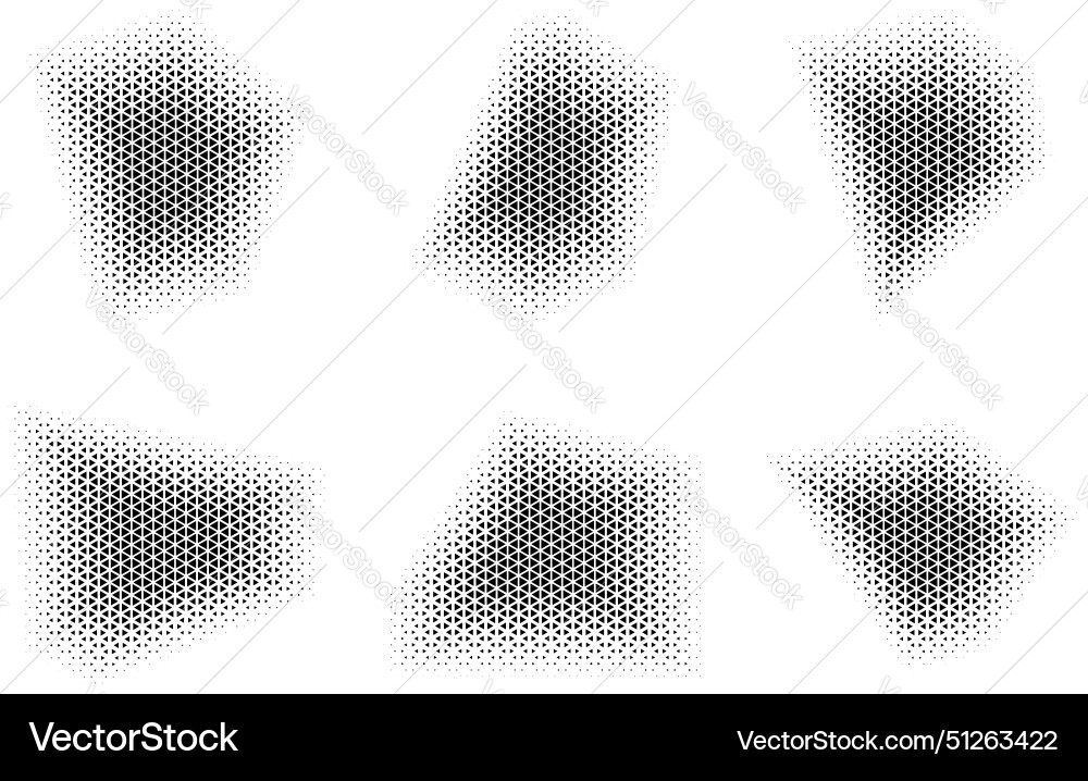 Halftone triangle pattern reprographic technique Vector Image