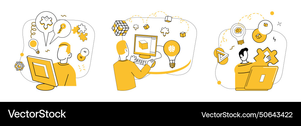 Logica intelligence and are guiding stars Vector Image