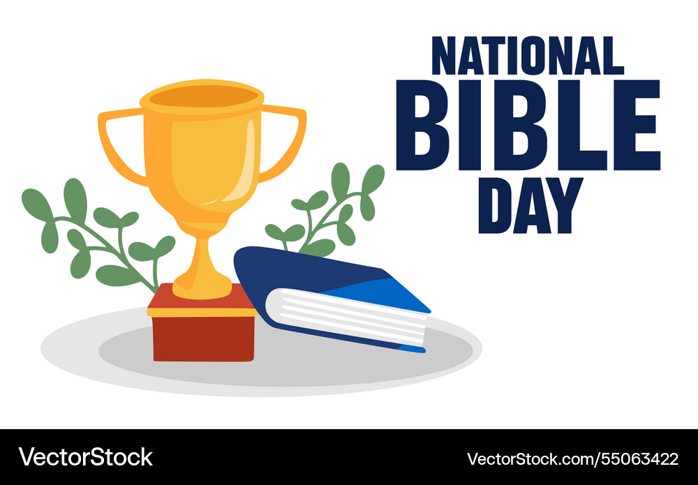National bible day Royalty Free Vector Image - VectorStock