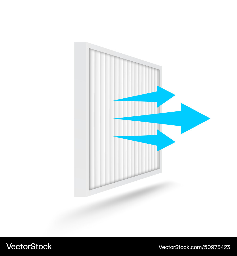 Air filter icon purifier solid particle Royalty Free Vector