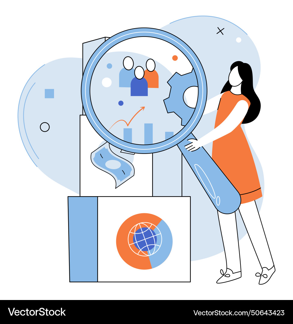 Business services maintaining control over Vector Image