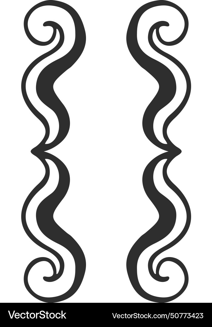 Curly brackets element black decorative ornate Vector Image