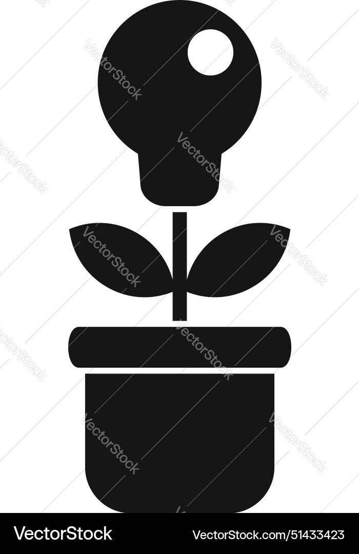 Ecofriendly energy concept with plant light bulb Vector Image