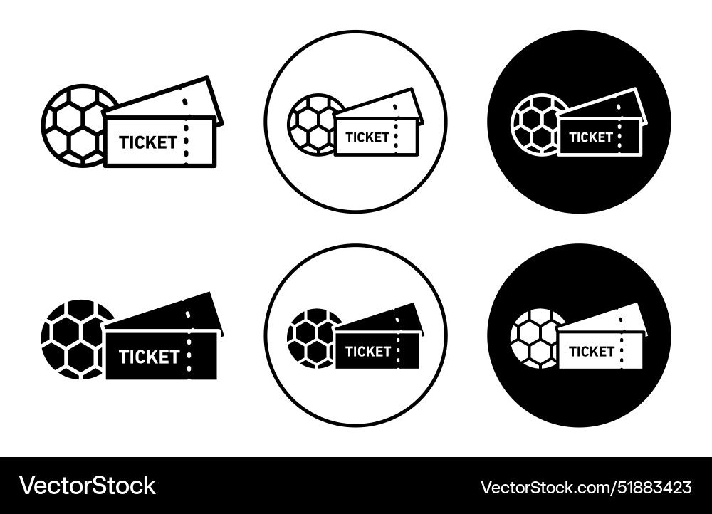 Football tickets icon Royalty Free Vector Image