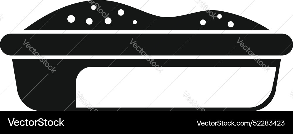 Full cat litter box is overflowing with clumping Vector Image