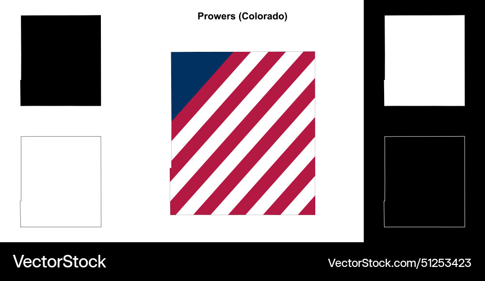 Prowers outline map Royalty Free Vector Image - VectorStock