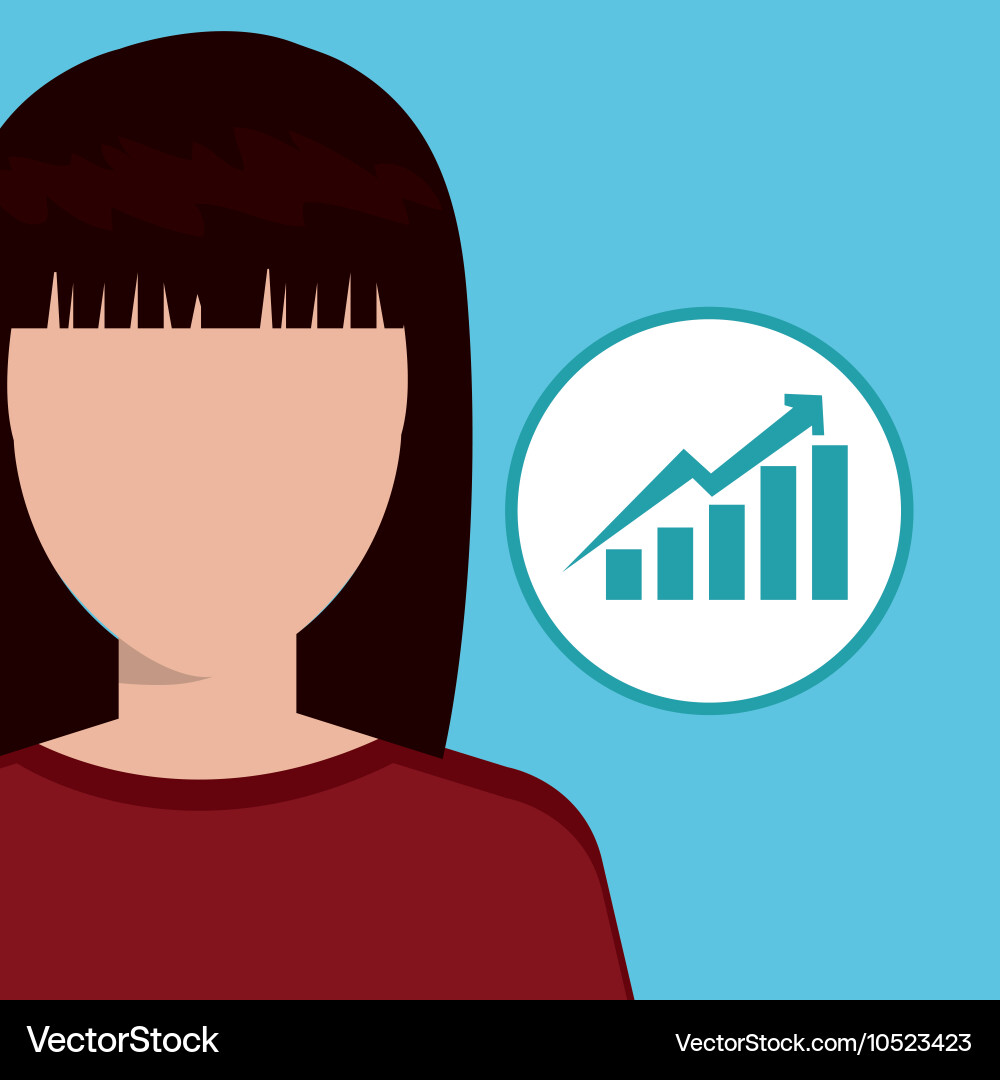 Woman files folder icon Royalty Free Vector Image