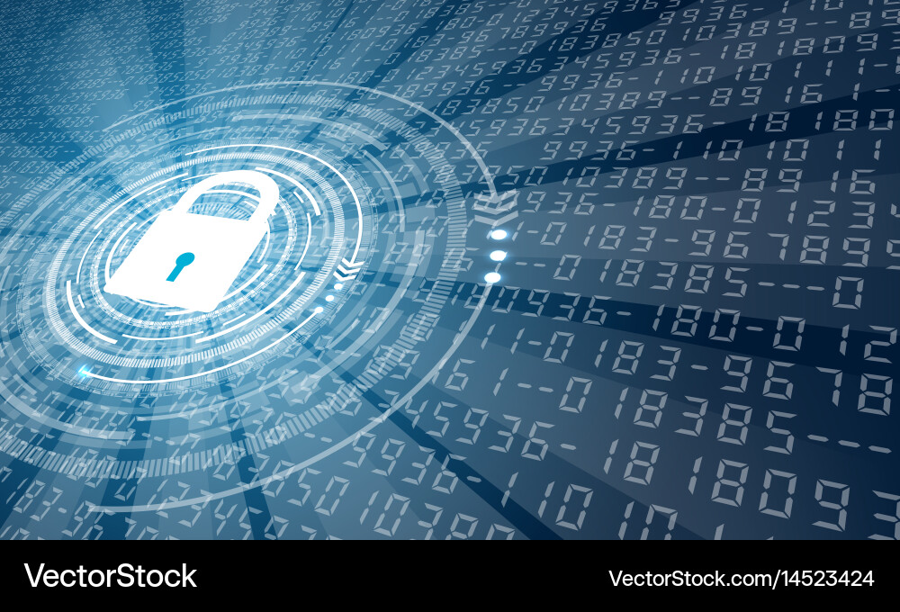 Background with lock 2 Royalty Free Vector Image