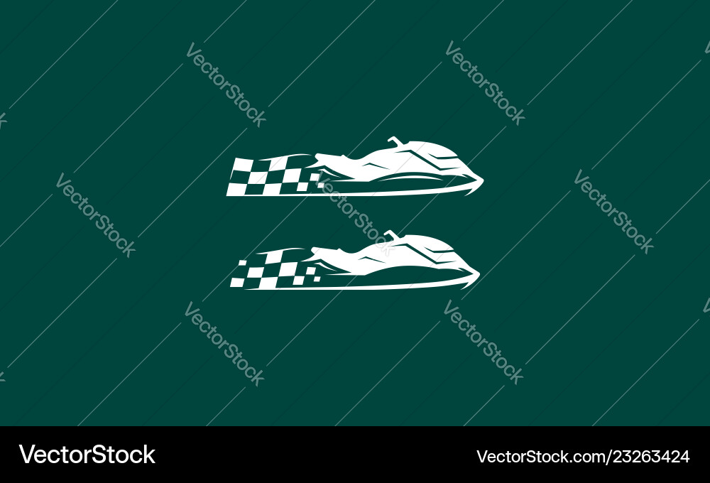 Boat racing logo icon Royalty Free Vector Image