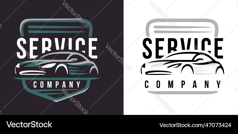 Car abstract emblem auto silhouettes Royalty Free Vector