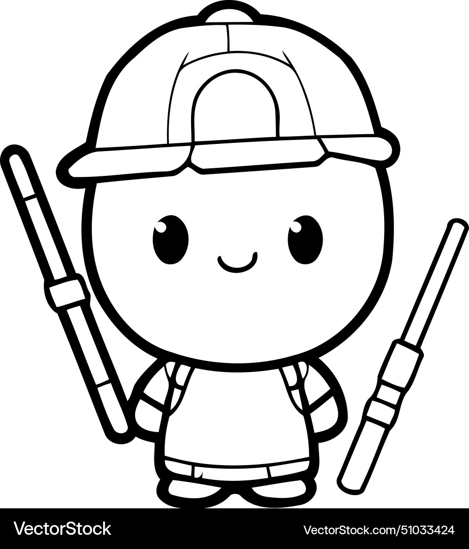 Cute cartoon mascot character design Royalty Free Vector