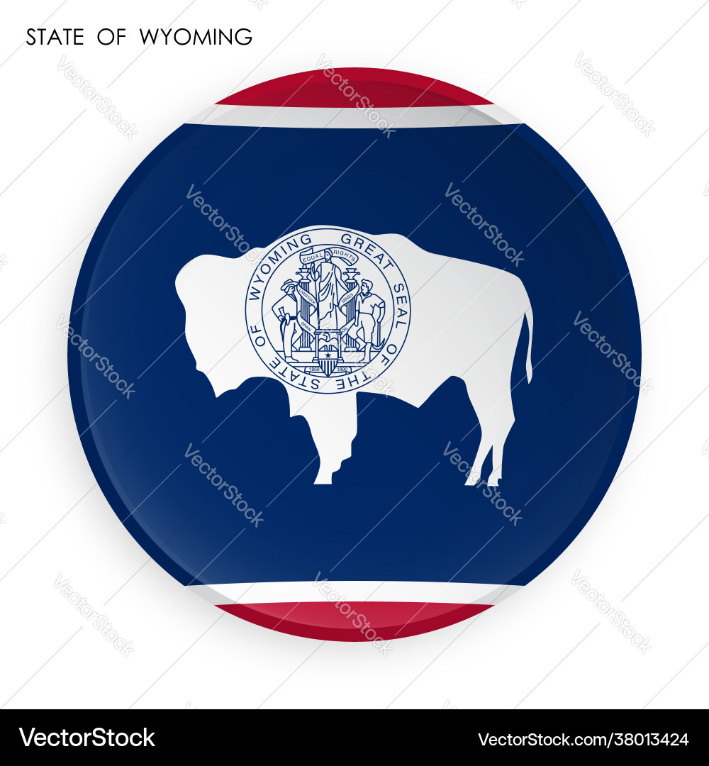 Flagge amerikanischer Staat wyoming Symbol in modern