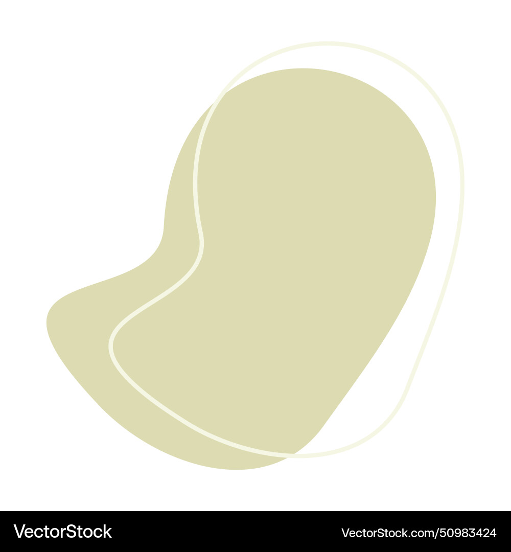 Green pastel abstract shape banner or sticker Vector Image