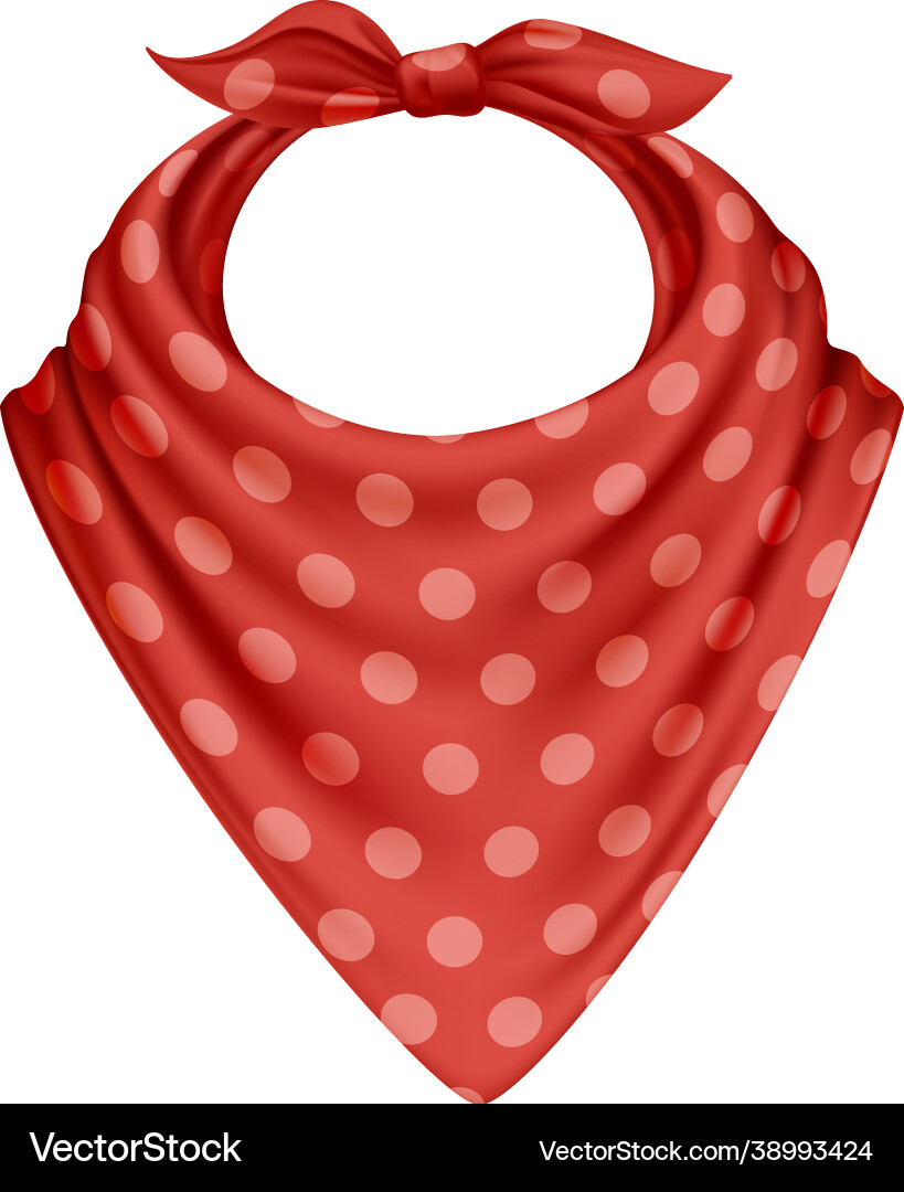 Red polkadot bandana composition Royalty Free Vector Image