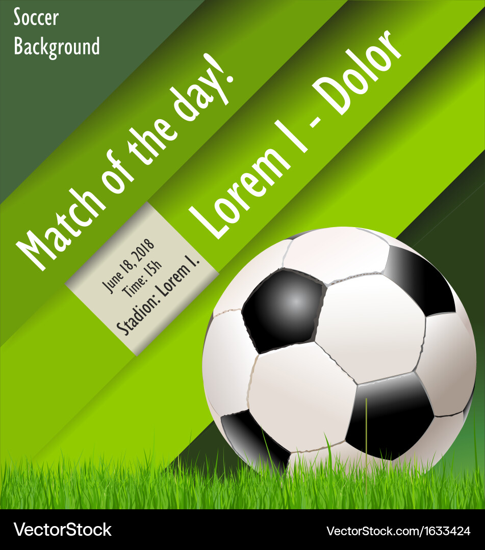 Soccer background Royalty Free Vector Image - VectorStock