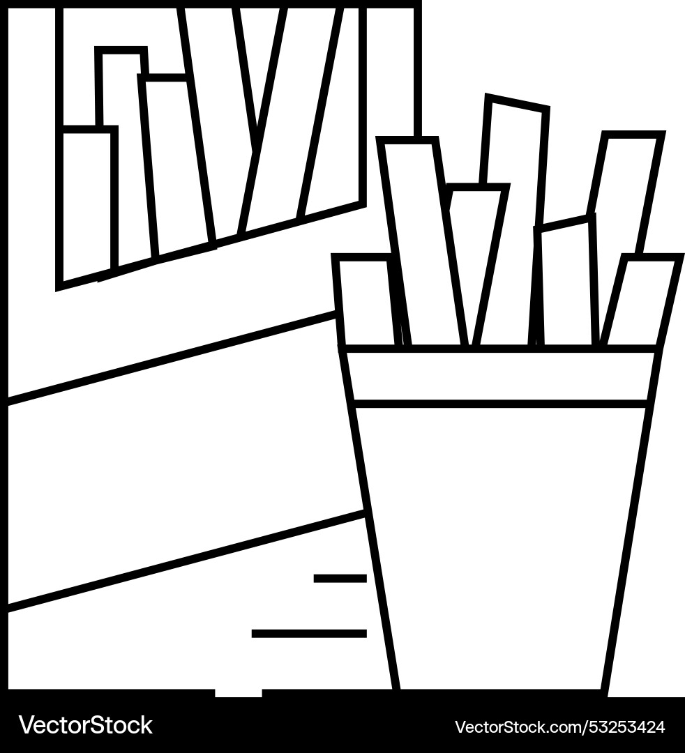 Straws snack line icon Royalty Free Vector Image