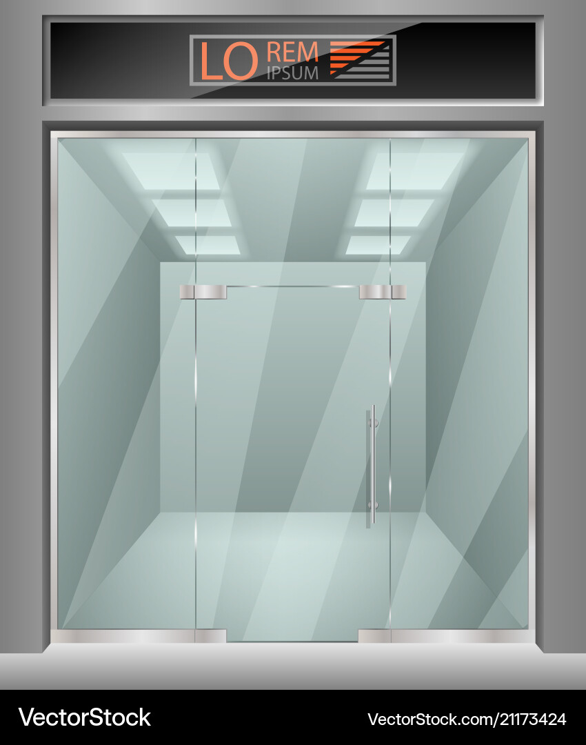 Template for advertising 3d store front facade Vector Image