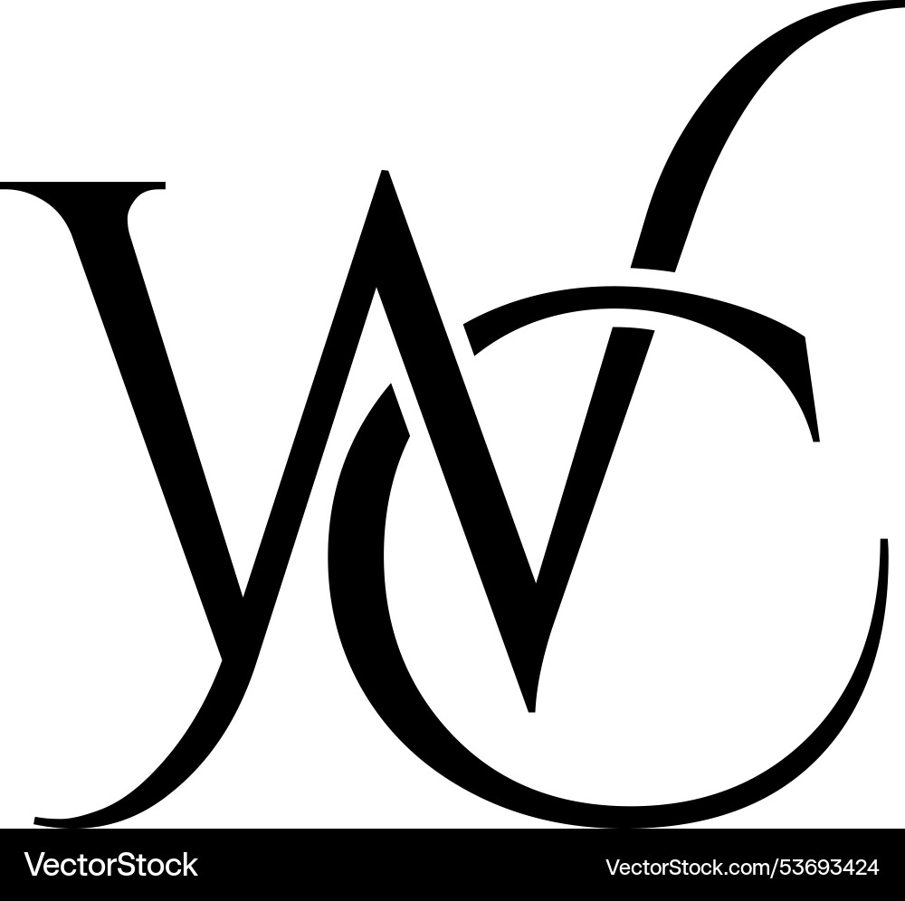 Wc logo Royalty Free Vector Image - VectorStock
