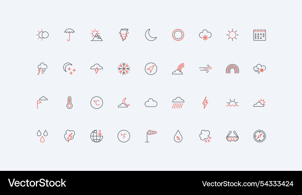 Weather forecast and climate change sun moon Vector Image