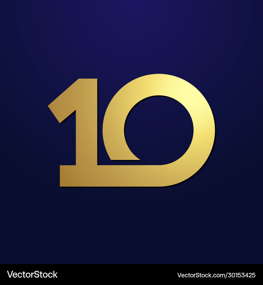 10 simple gold Royalty Free Vector Image - VectorStock