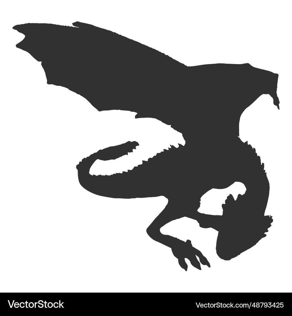Simple Dragon Silhouette Small Dragon Silhouette