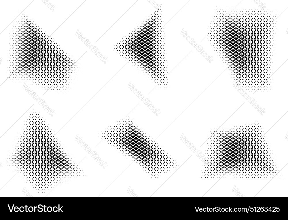 Halftone triangle pattern reprographic technique Vector Image