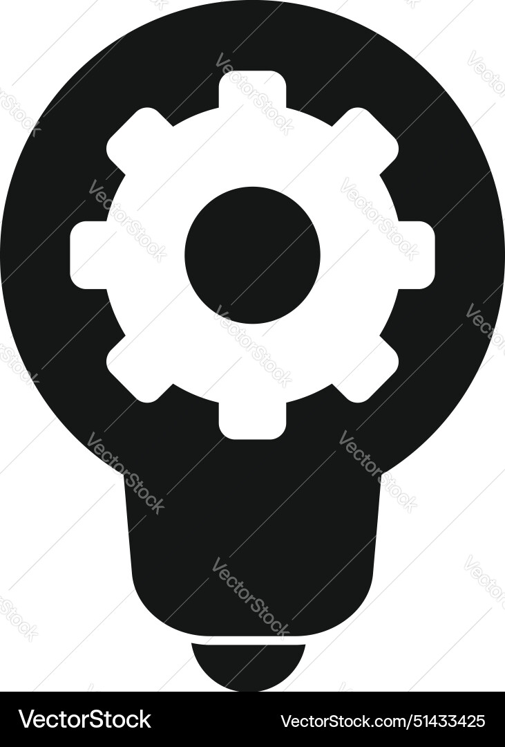 Innovation concept icon lightbulb with gear Vector Image